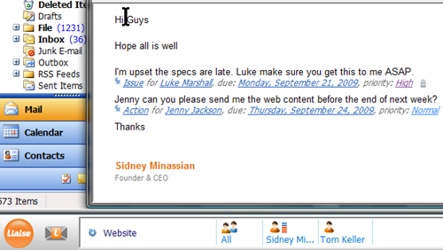 Liaise introduces the smartest Microsoft Outlook plug-in ever